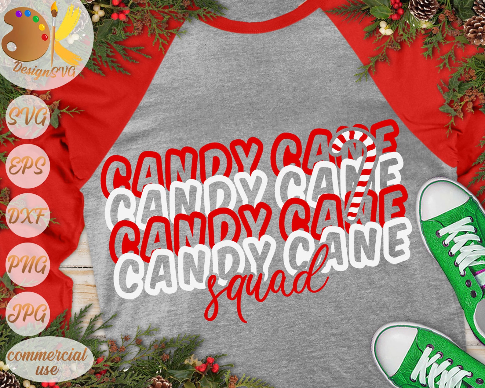 Candy Cane Squad SVG Christmas SVG Candy Cane SVG Christmas - Etsy