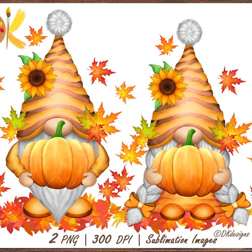 Fall Gnomes PNG Sublimation Bundle Autumn Gnomes Png Clipart - Etsy