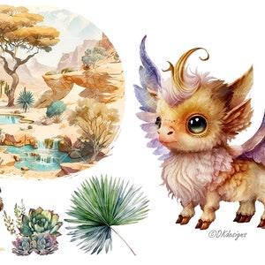 Watercolor Mythical Creature Clipart, Fantasy Clipart Png, Mythical ...