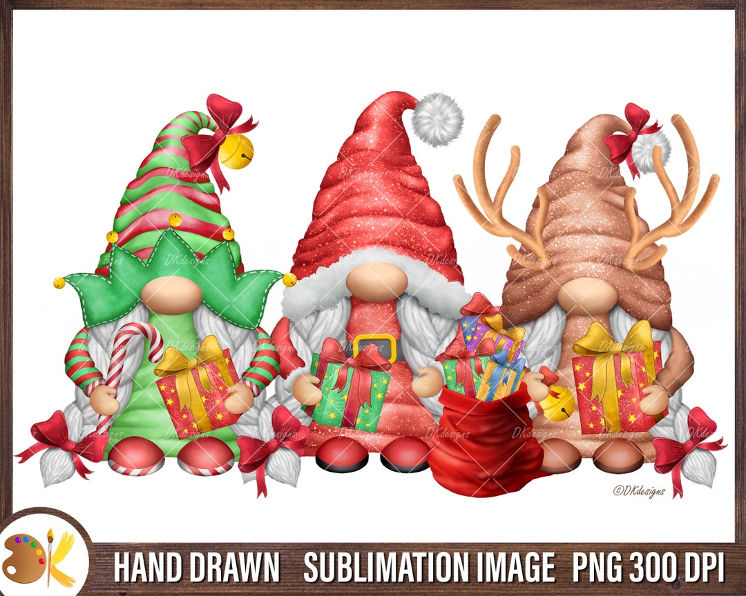 Christmas Girl Gnomes Png Sublimation, Santa Reindeer Elf Png, Winter ...