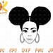 Afro Woman With Earrings SVG | Black Woman SVG | Afro Puffs SVG | Black ...