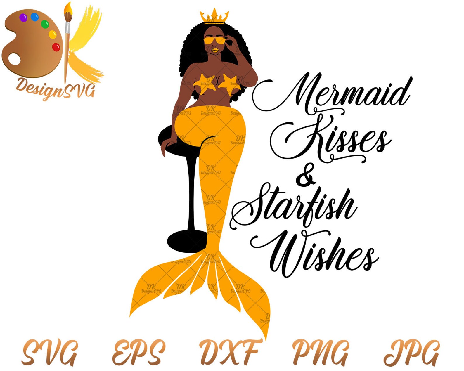 Black Woman Mermaid SVG Afro Thick Woman SVG Afro Queen - Etsy