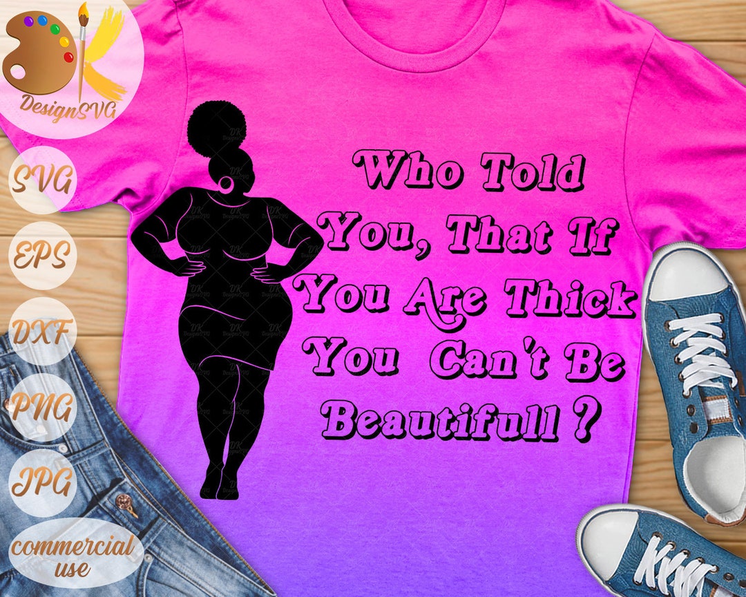 Black Thick Woman SVG Afro Woman SVG BBW Svg Black Fashion Svg Cricut ...