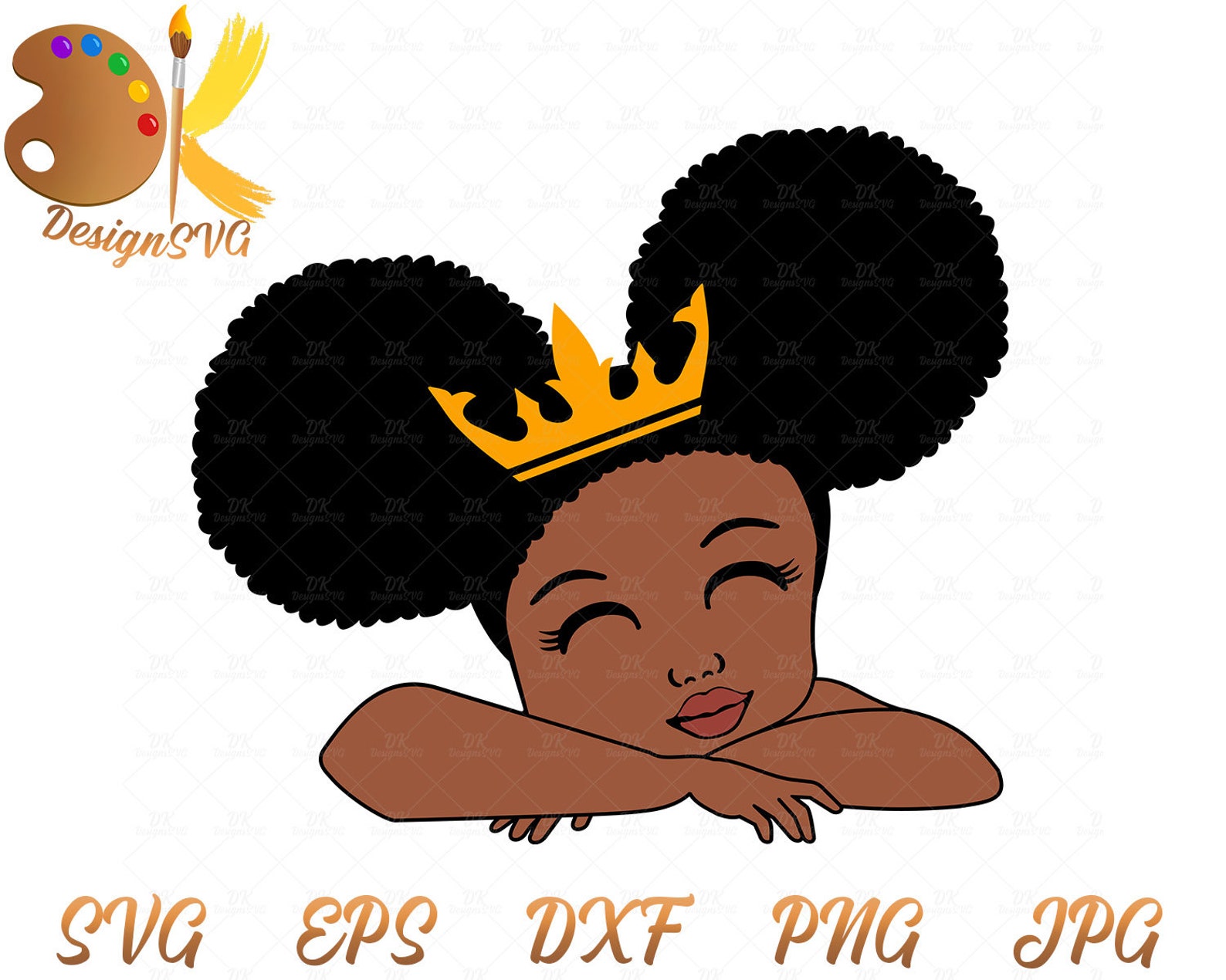 Black Girl SVG | Cute Afro Girl SVG | Afro Princess SVG | Black Peek a ...