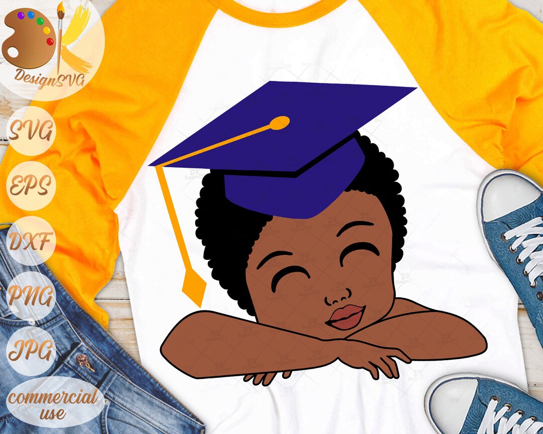 Black Boy Graduation SVG | Afro Boy SVG | Black and Educated SVG | Peek ...