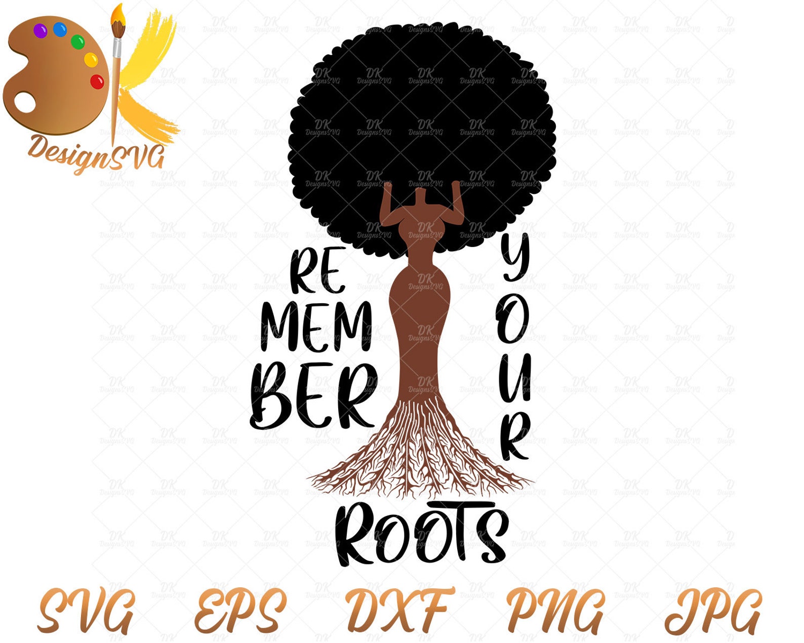 Afro Roots SVG | Strong Afro Woman SVG | Black Power SVG | Black ...