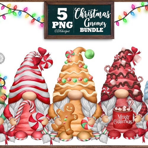 Gingerbread Gnomes Png Sublimation Christmas Gnomes Png - Etsy