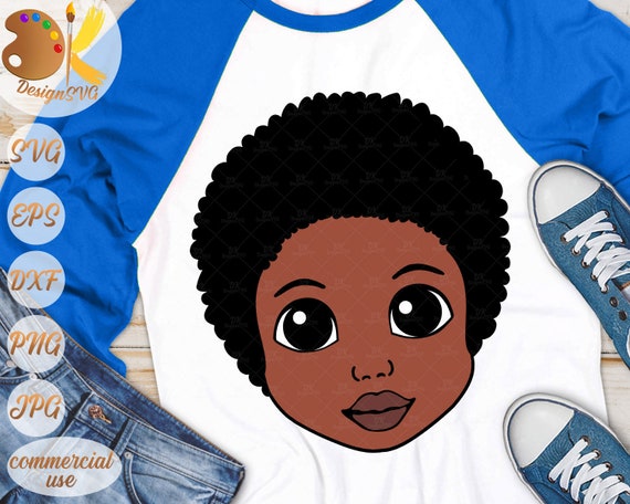 Afro Boy SVG Black Boy SVG Cute Afro Puff SVG Afro Kid Svg | Etsy