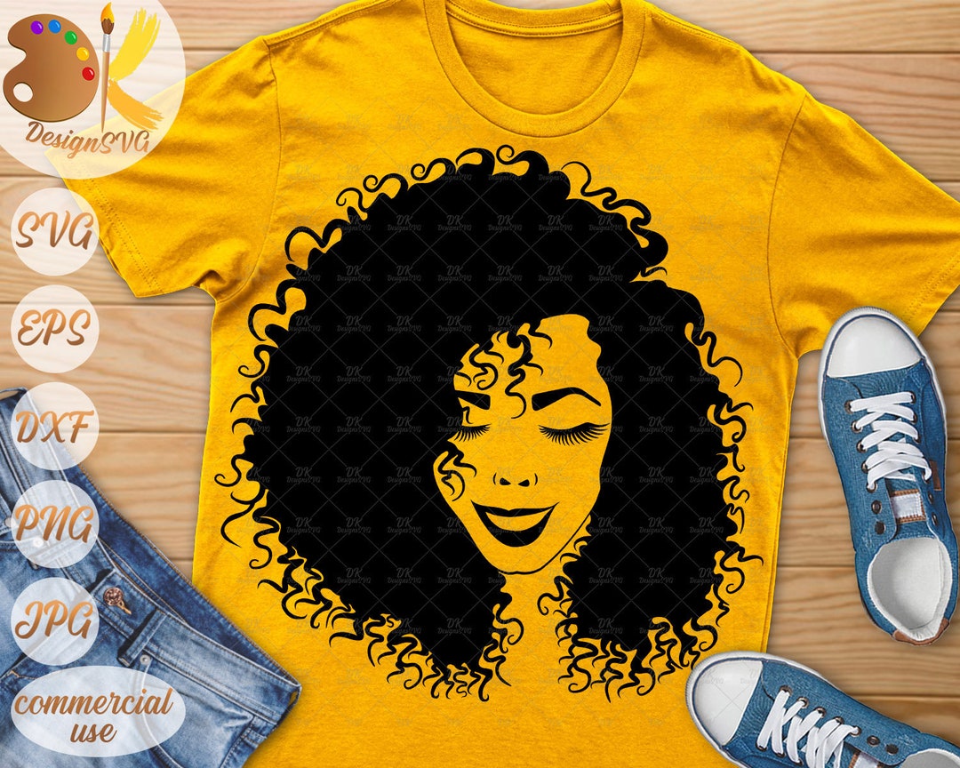Afro Woman SVG | Black Woman SVG | Natural Hair SVG | Black Girl Magic ...
