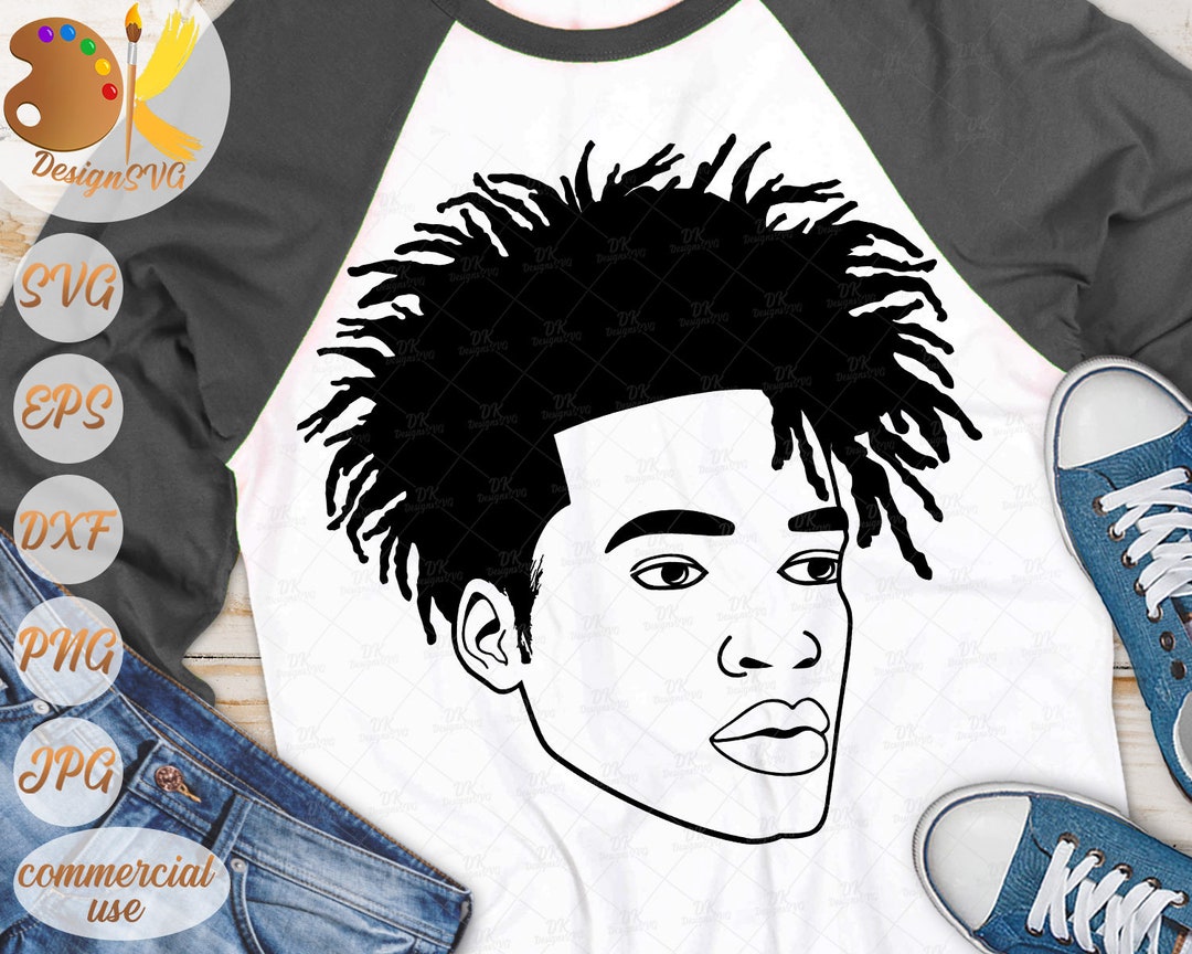 Black Man With Dreadlocks SVG | Afro Man With Dreads Svg | Black Teen ...