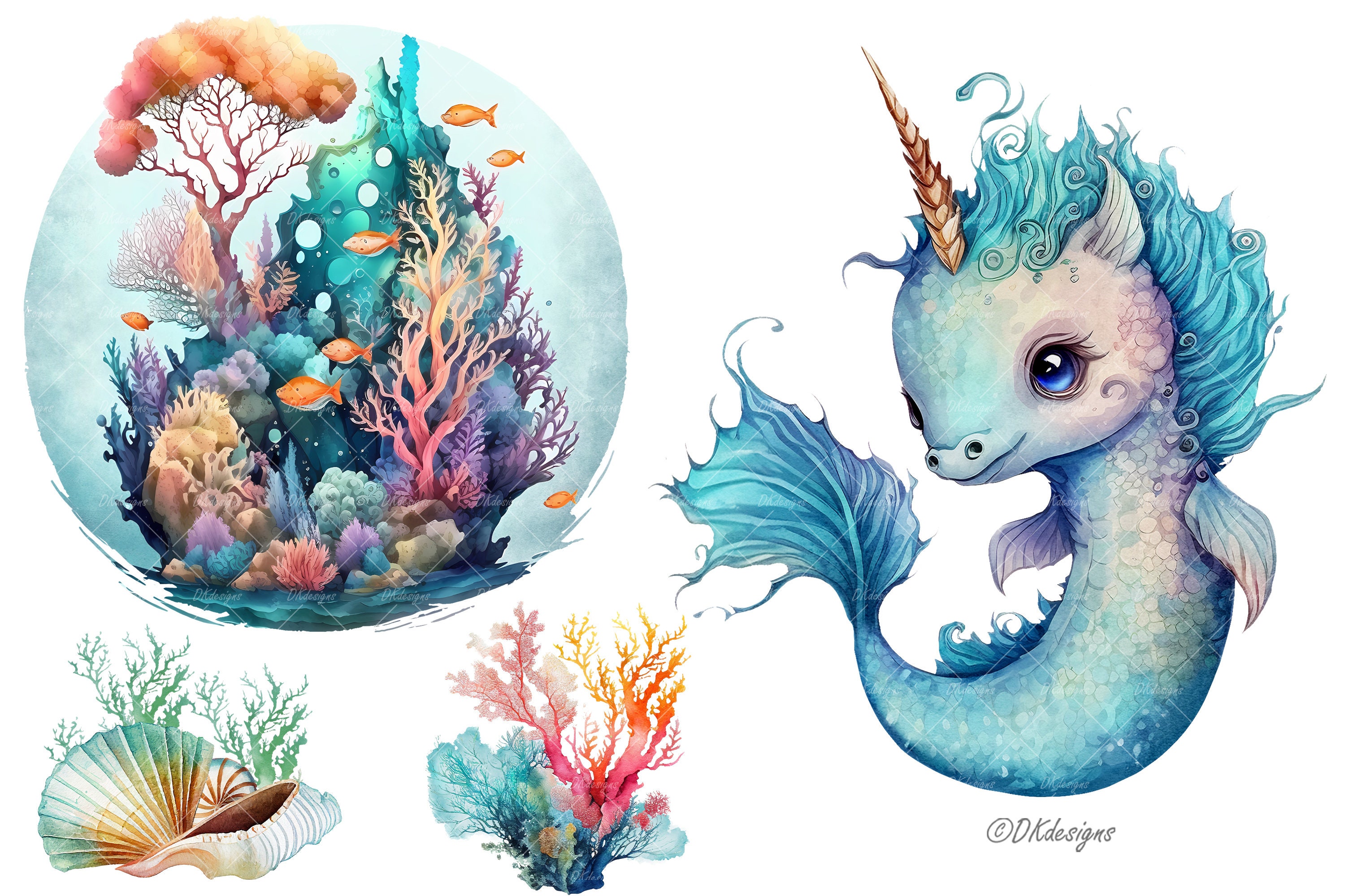 Watercolor Mythical Creature Clipart, Fantasy Clipart Png, Mythical ...