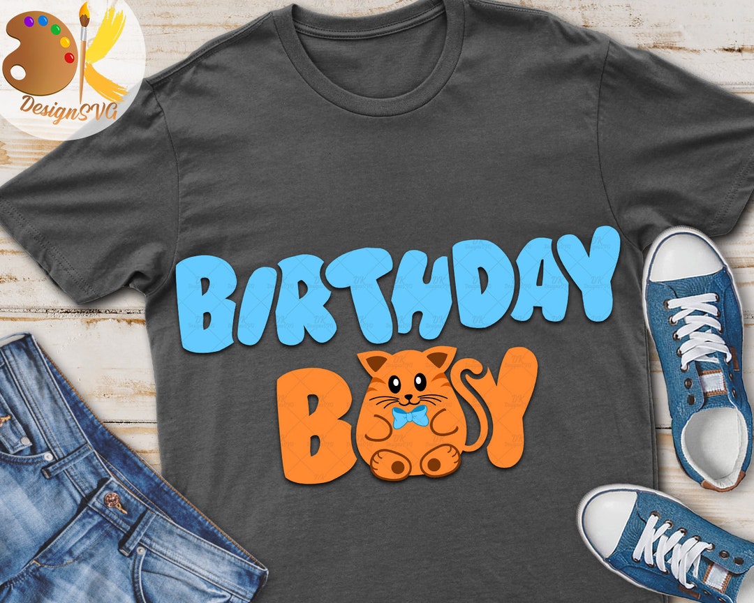 Birthday Boy SVG Boy Cat SVG Cute Cat SVG Baby Cat Svg Cricut File - Etsy