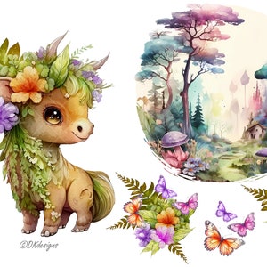 Watercolor Mythical Creature Clipart, Fantasy Clipart Png, Mythical ...