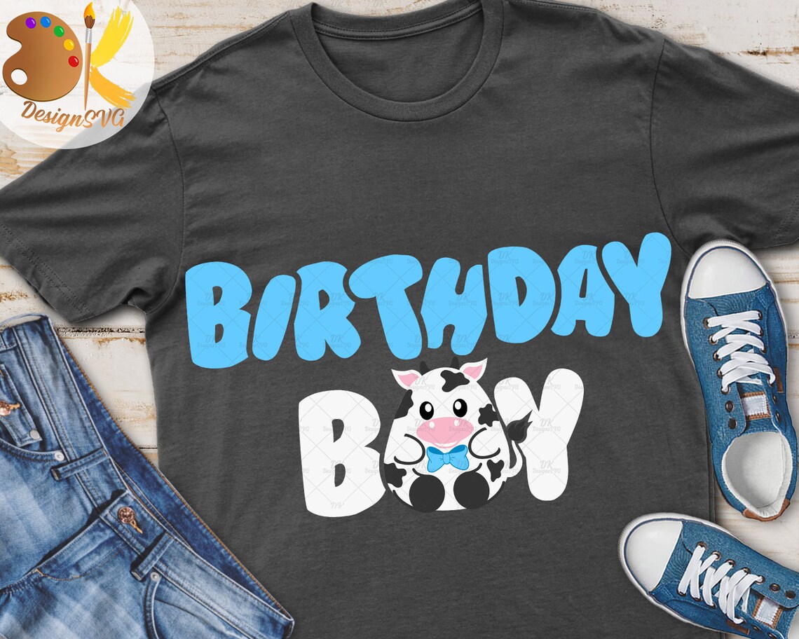 Birthday Boy Svg Boy Cow SVG Cute Cow SVG Baby Cow Svg | Etsy