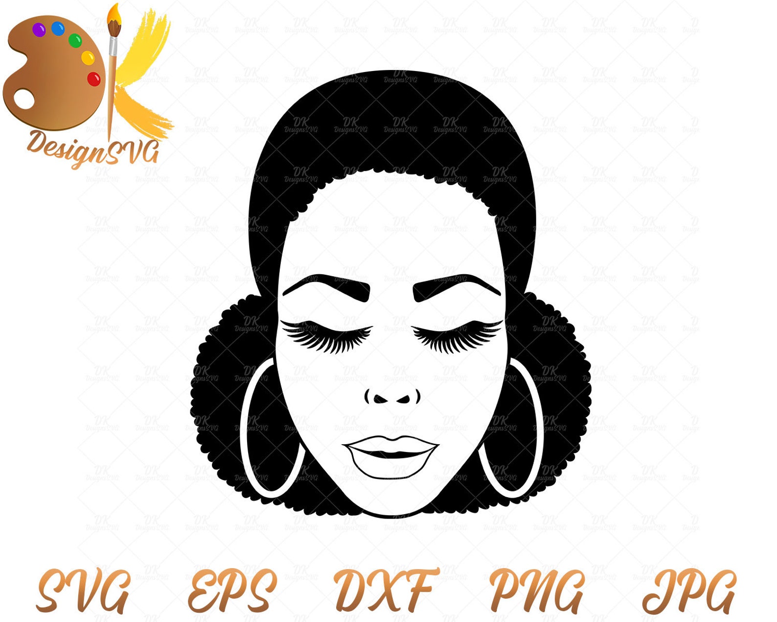 Afro Woman Svg Black Woman Svg Afro Puffs Svg Black Etsy
