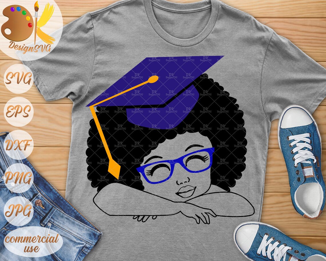 Black Girl Graduation SVG Afro Girl SVG Black Peek a Boo - Etsy