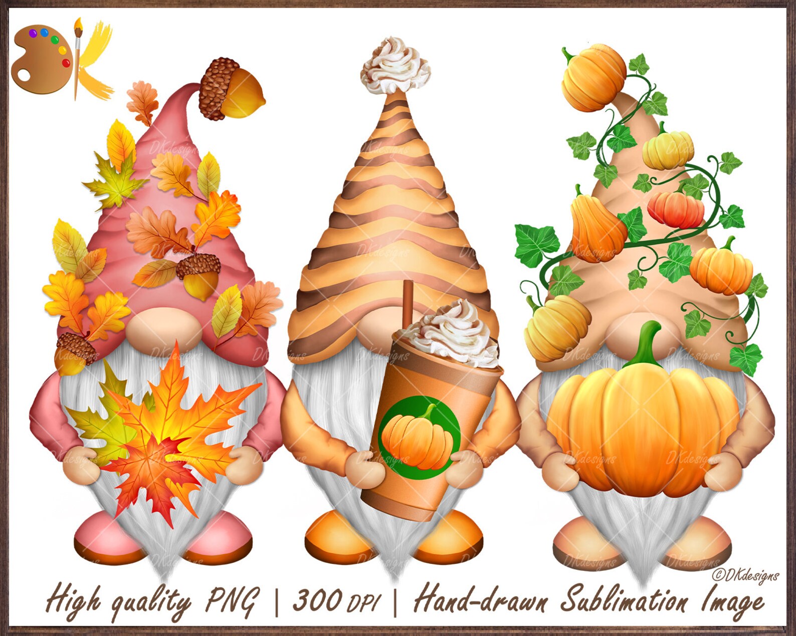 Fall Gnomes Png Sublimation, Pumpkin Spice Gnomes Png, Fall Sublimation ...
