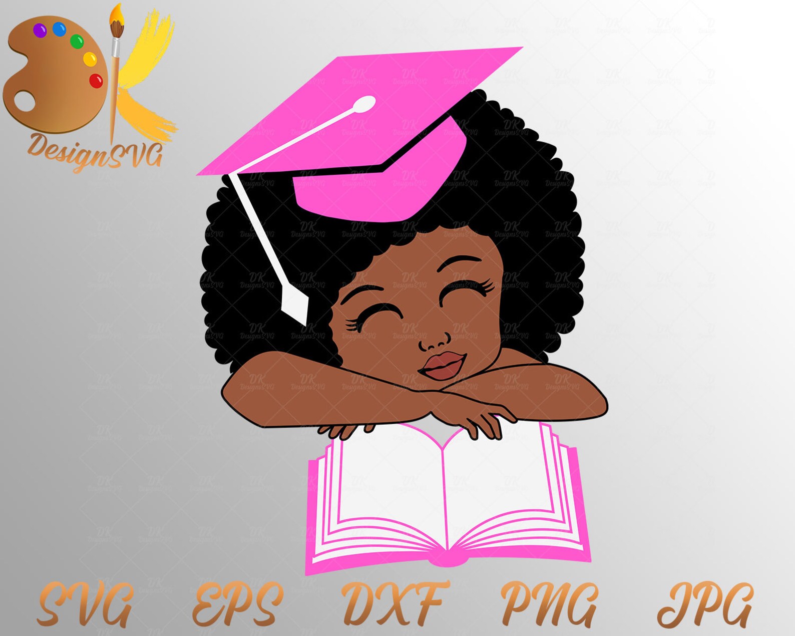 Black Girl Graduation SVG Afro Girl With Book SVG Black | Etsy Singapore