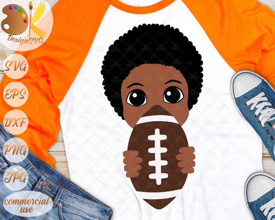Football SVG Black Boy SVG Peek a Boo Svg Football Boy SVG African ...