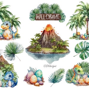 Watercolor Dinosaurs Clipart Png, Cute Dinosaur Clipart, Baby Dino Png ...