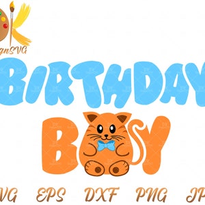Birthday Boy SVG Boy Cat SVG Cute Cat SVG Baby Cat Svg Cricut File - Etsy