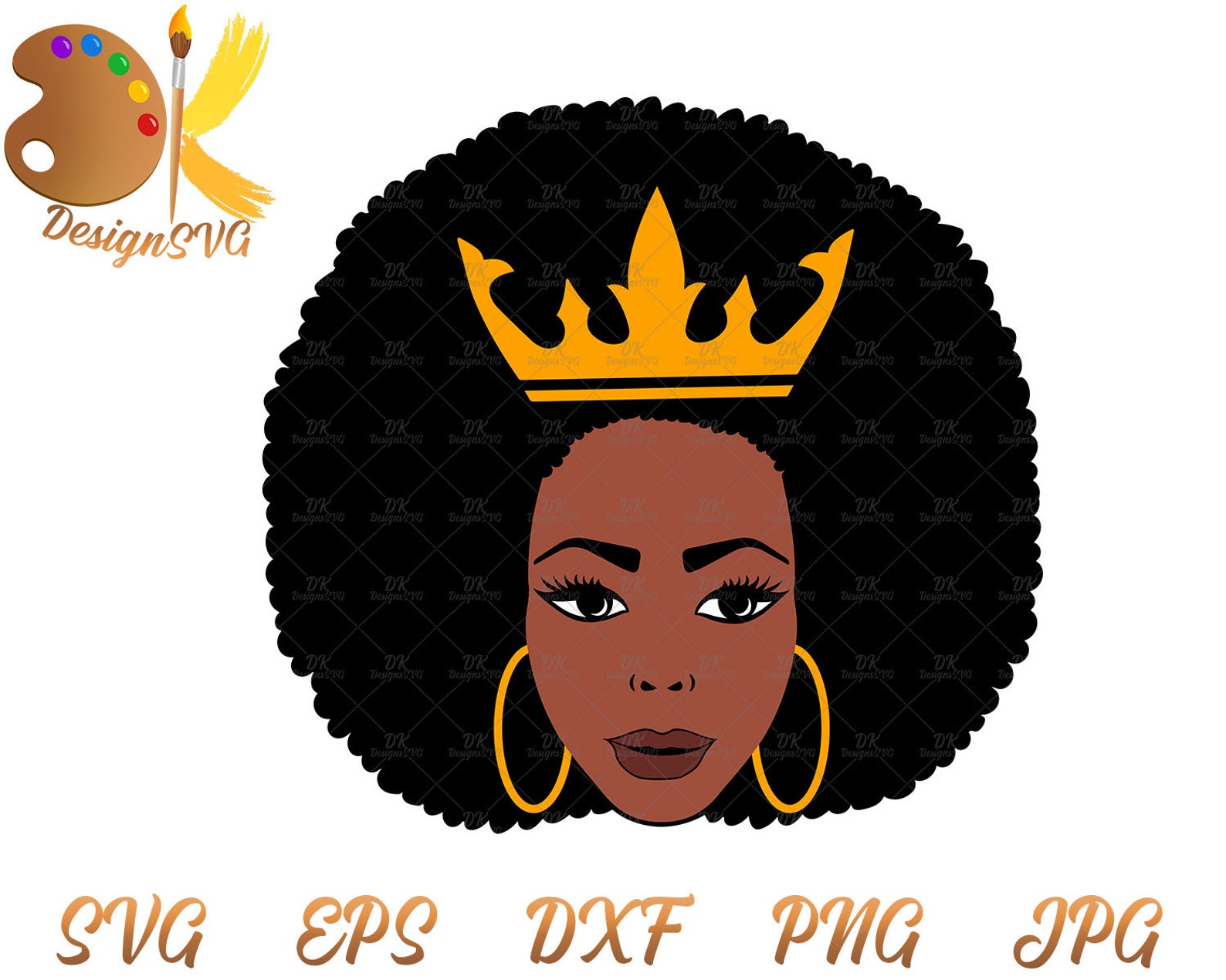 Black Woman With Crown SVG Black Queen SVG Afro Woman SVG - Etsy