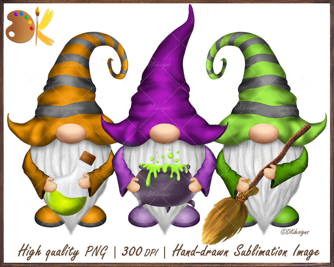 Witch Gnomes Sublimation, Witch Png Sublimation, Funny Witch Png ...