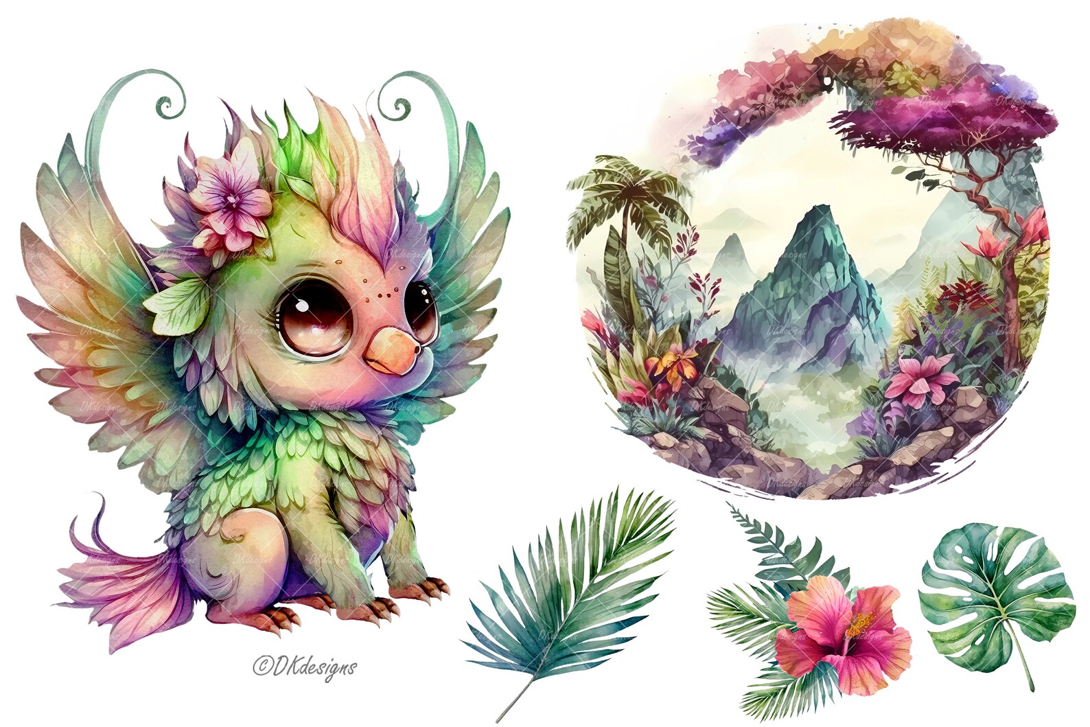 Watercolor Mythical Creature Clipart, Fantasy Clipart Png, Mythical ...