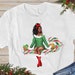 Christmas Black Woman Locs Png Sublimation, Candy Cane Png, Holiday ...