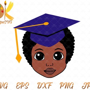 Black Boy Graduation SVG | Afro Boy SVG | Graduation Hat SVG | Black ...