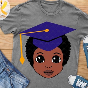 Black Boy Graduation SVG | Afro Boy SVG | Graduation Hat SVG | Black ...