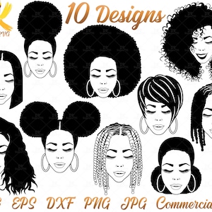 Natural Hair Svg - Etsy