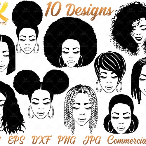 30x Black Woman Bundle Svg Natural Hair Layered Melanin - Etsy