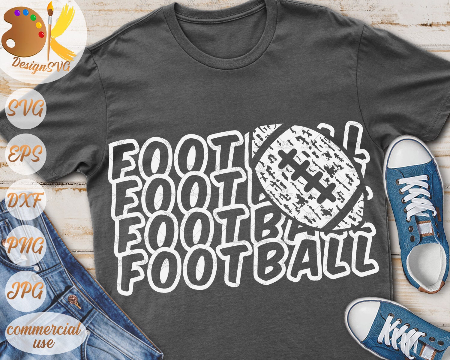 Football SVG | Grunge Football SVG | Distressed Football Ball SVG ...