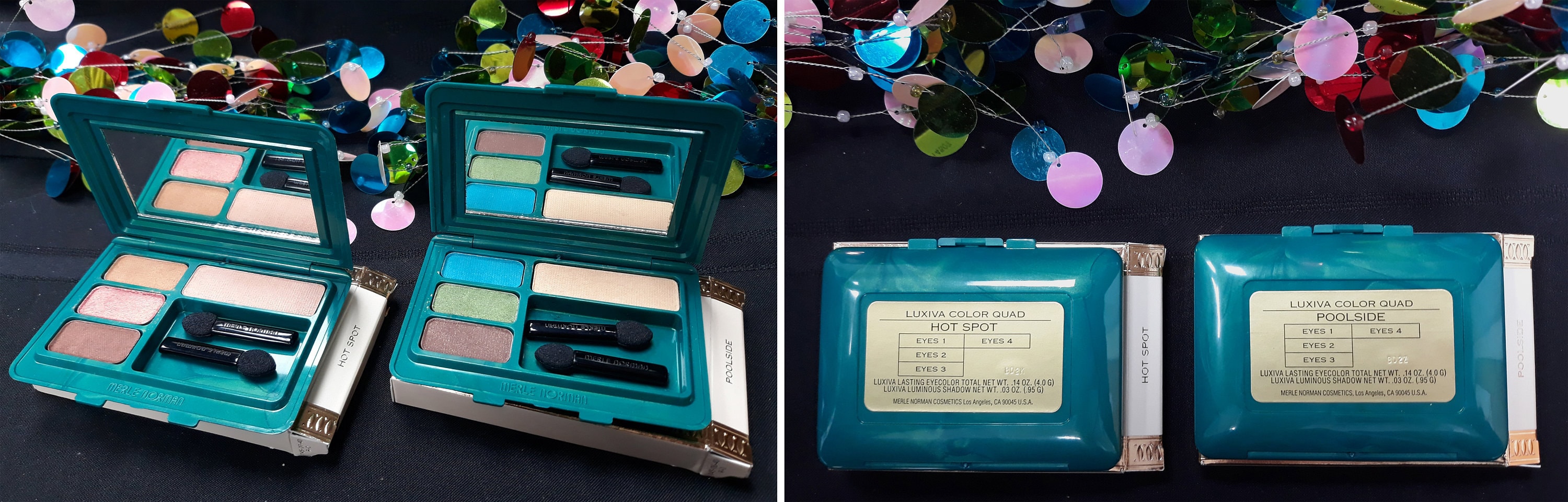 Merle Norman Luxiva Vintage Color Quad Palette Eyeshadows & Blush ...