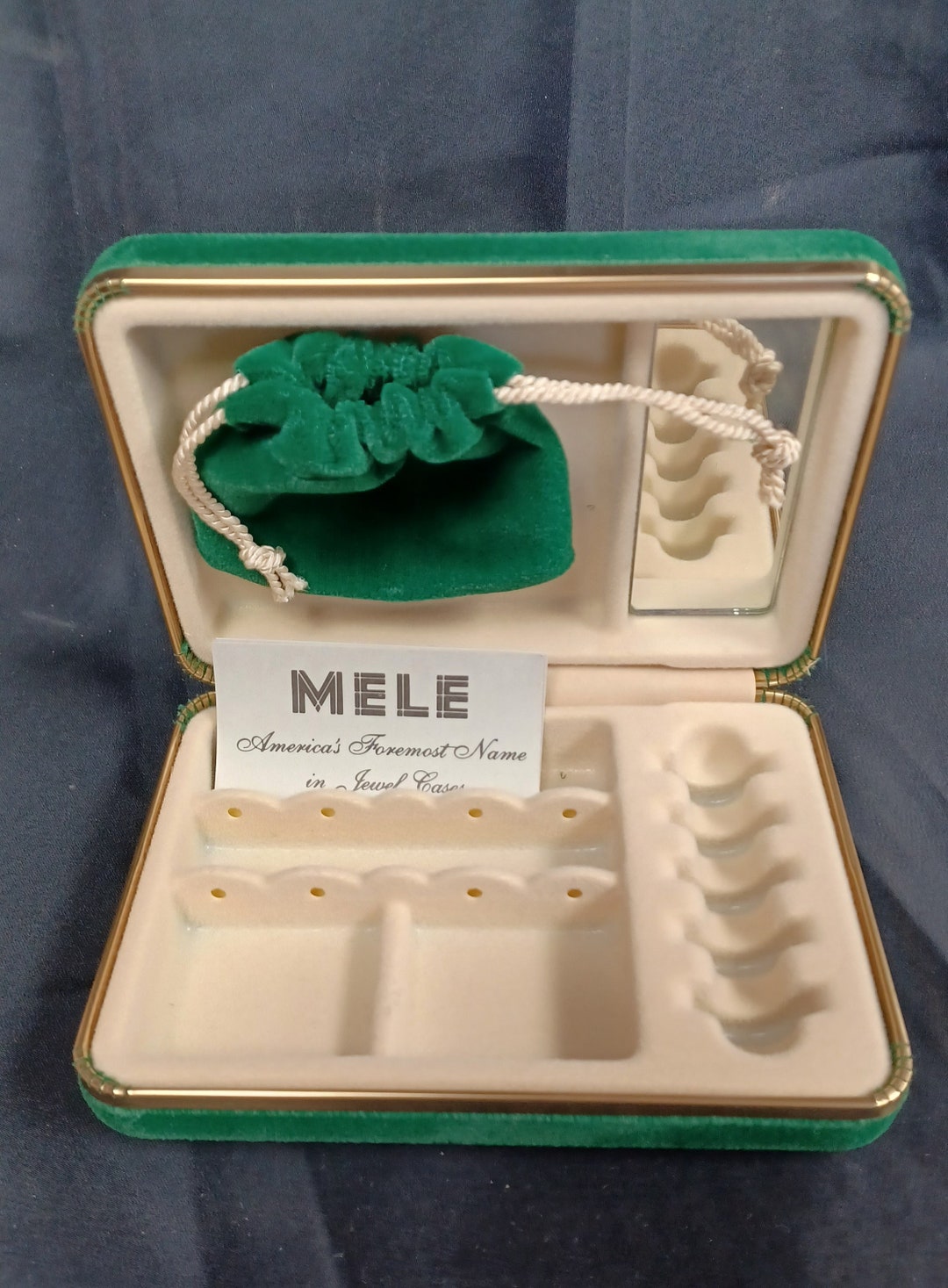 Merle Norman Mele Jewelry Box Hard Cases With Faux Velvet for Accessory ...