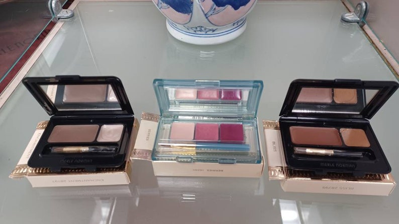 Merle Norman Cosmetics Creamy Liquid Lip Color Balm Gloss Compacts Trio ...