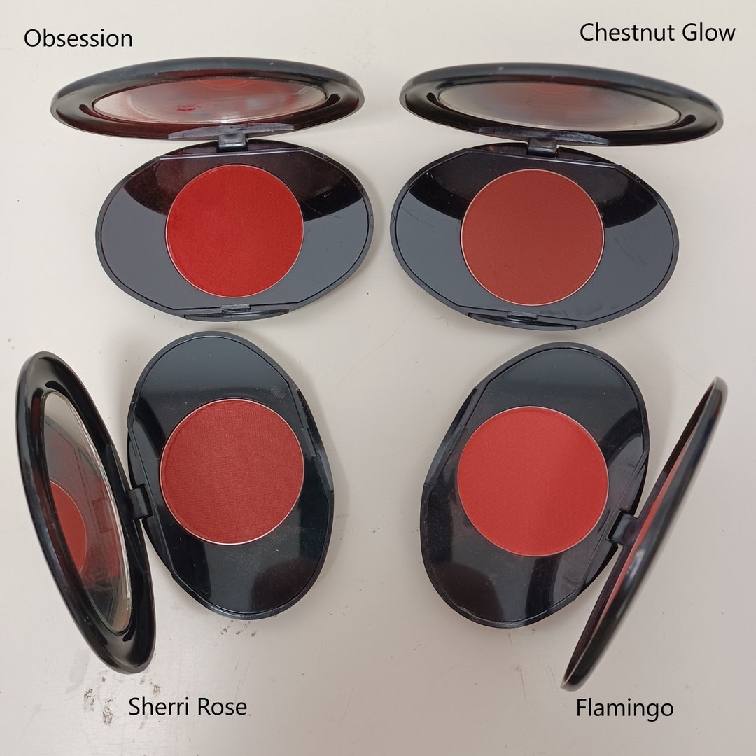 90s Vintage Powder Blush Pigmented Red Brown - Etsy