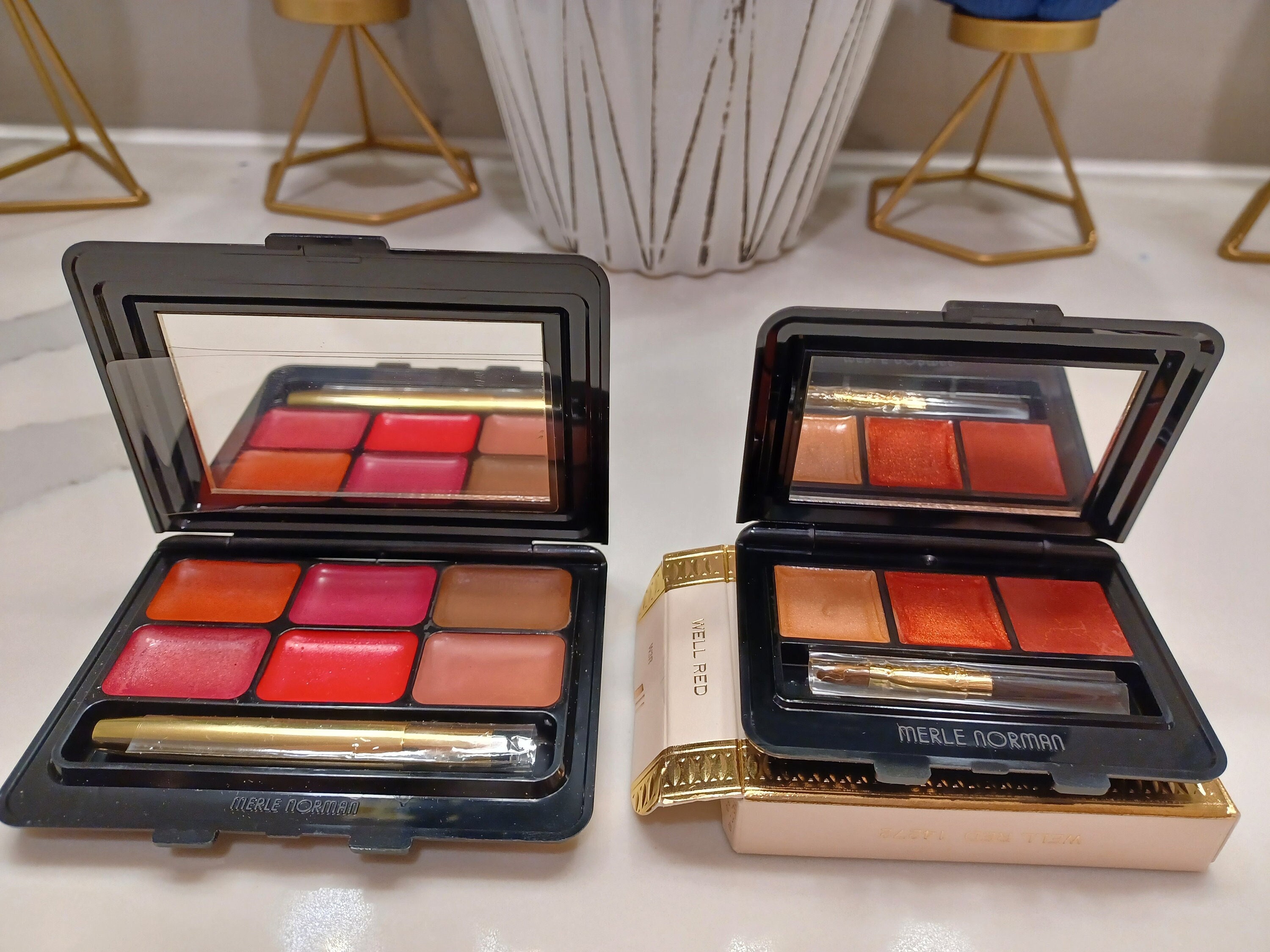 Merle Norman Cosmetics Creamy Liquid Lip Color Balm Gloss Compacts Trio ...