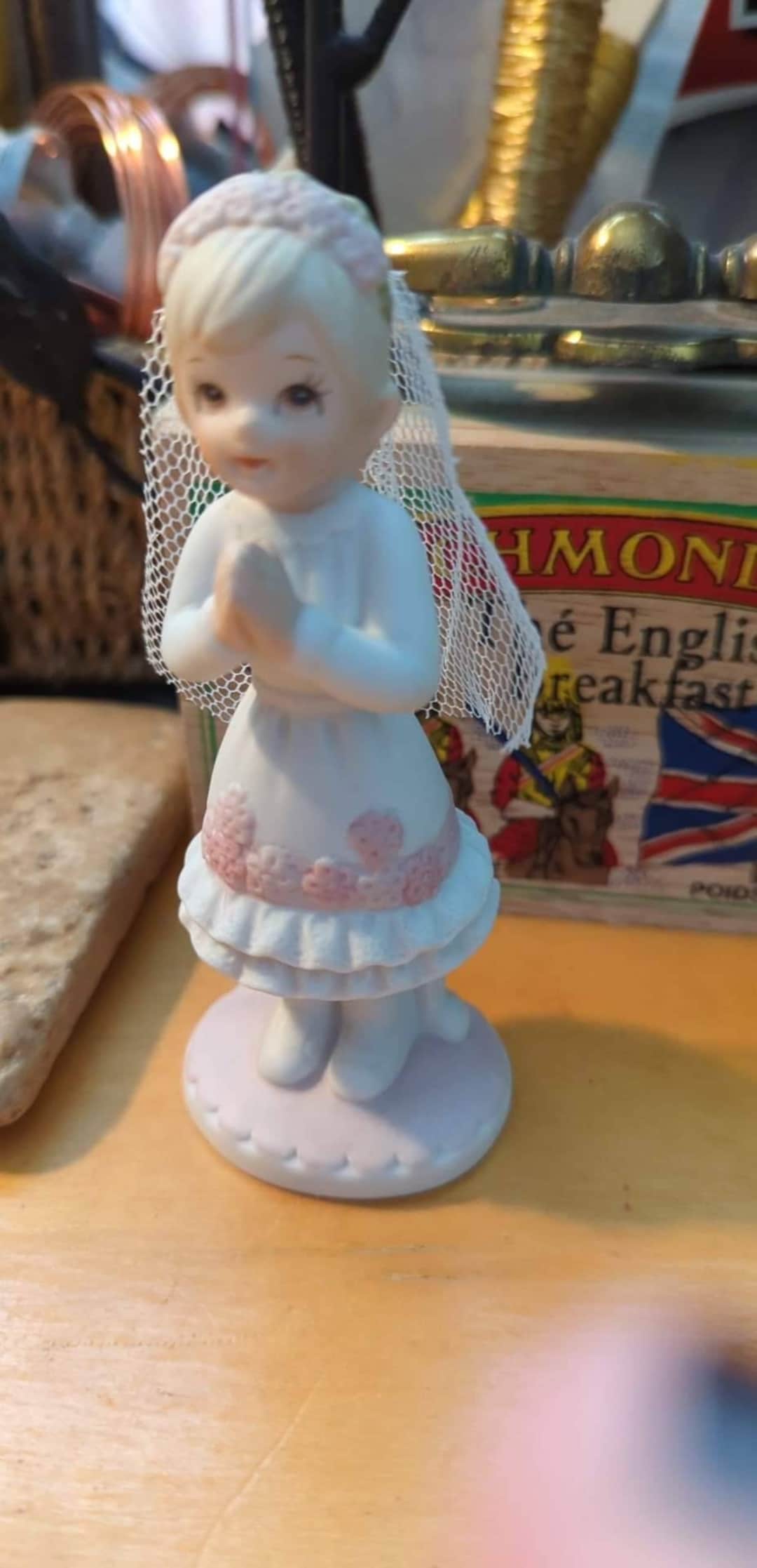 First Communion Praying Girl Figurine From Lefton Christopher ...