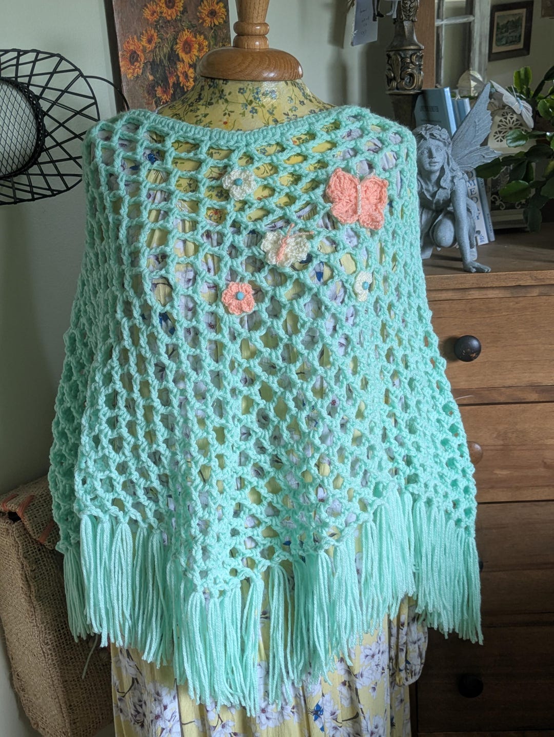 Fairycore Inspired Summer Poncho by Cheryl's Heart Home. Crochet Art ...
