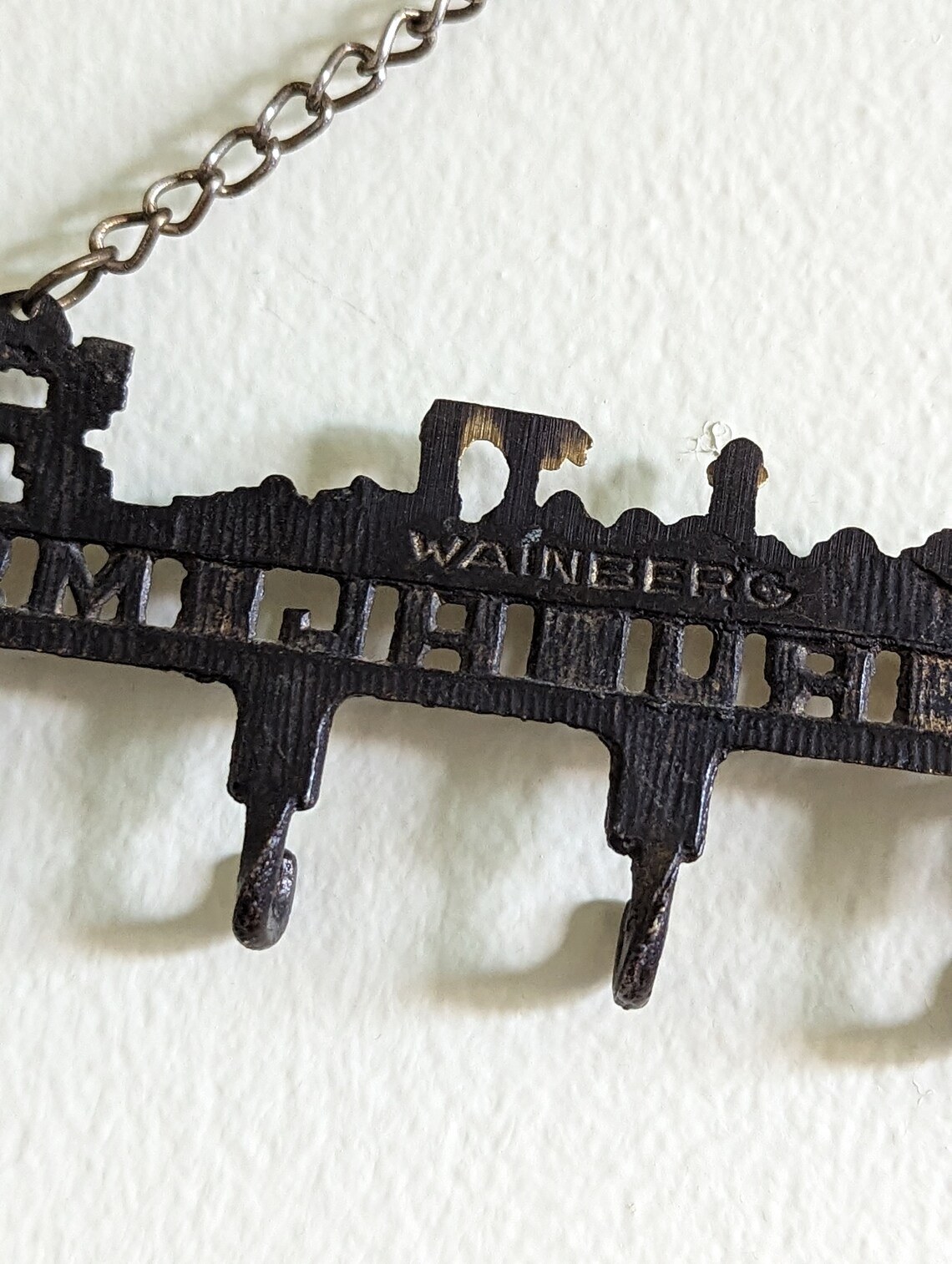 Vintage Jerusalem Key Hook. Vintage Wainberg Jerusalem 4 Hooks Storage ...