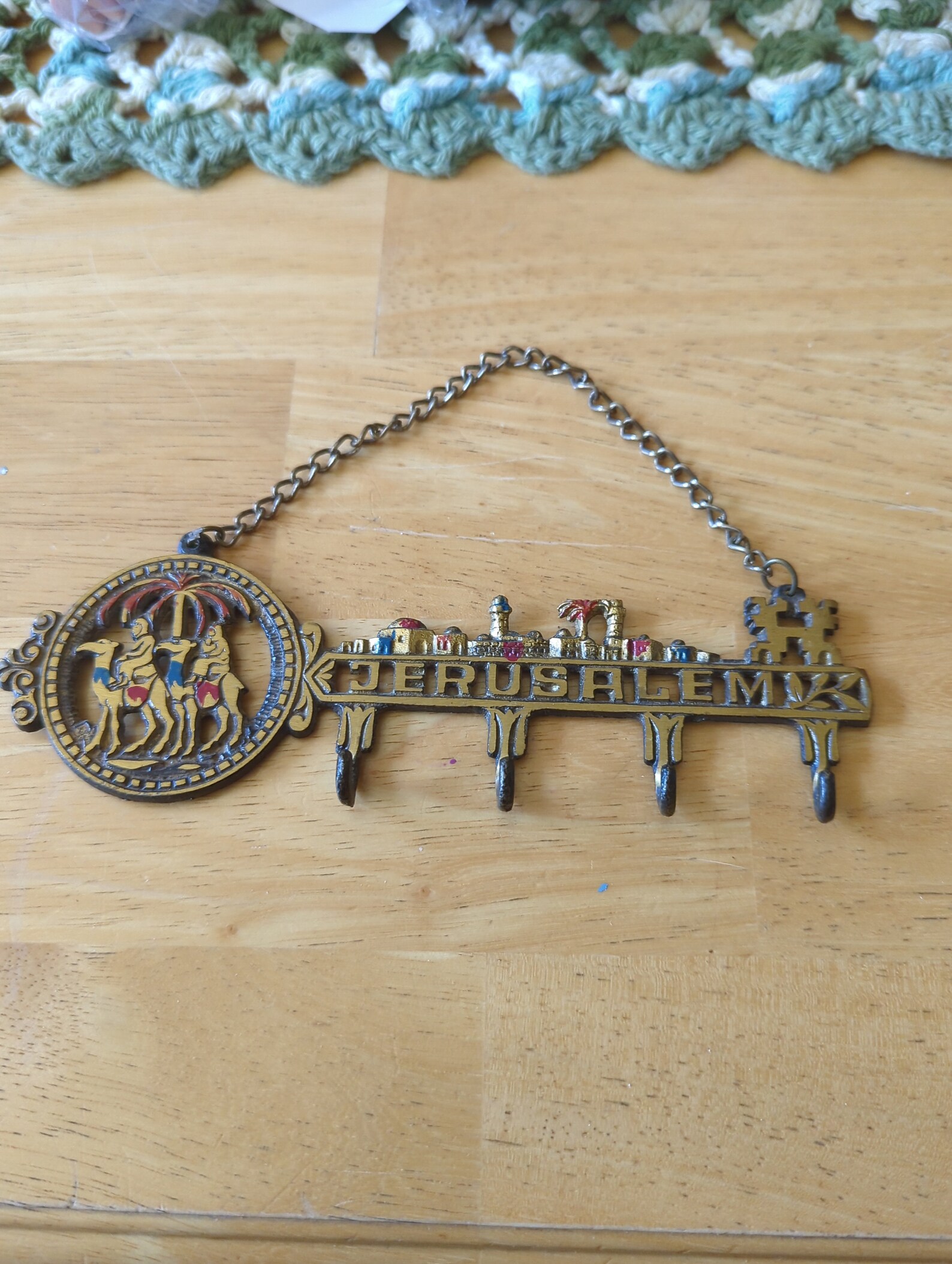 Vintage Jerusalem Key Hook. Vintage Wainberg Jerusalem 4 Hooks ...