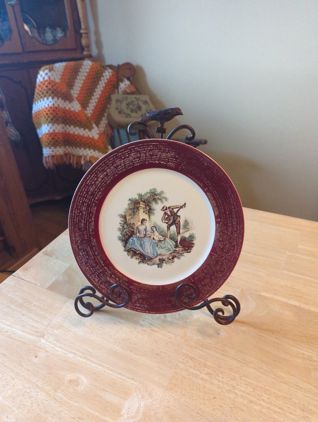 Vintage Plate, Serenade, Sebring Pottery Ohio, Large Cabinet Plate ...