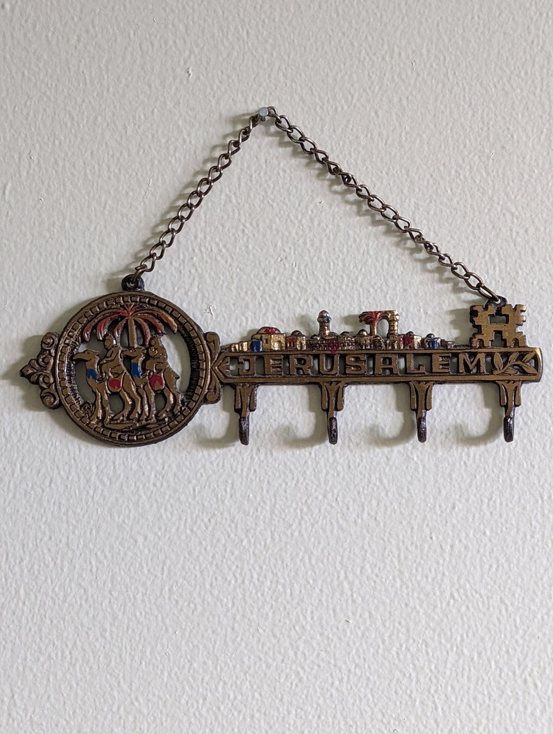 Vintage Jerusalem Key Hook. Vintage Wainberg Jerusalem 4 Hooks ...