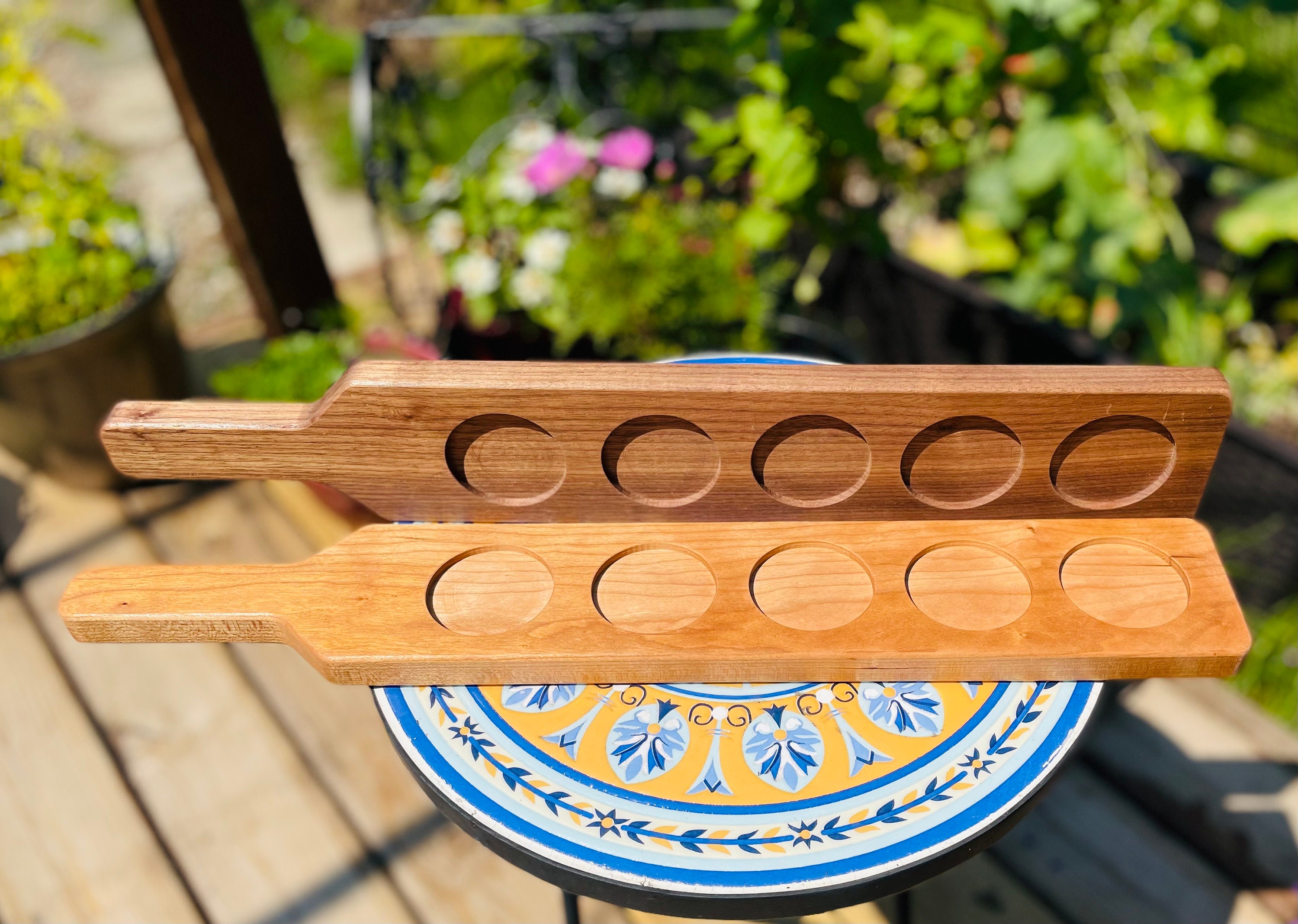 Flight Paddle Board Hardwood Boards for Serving Beer or Wine Flights - Etsy