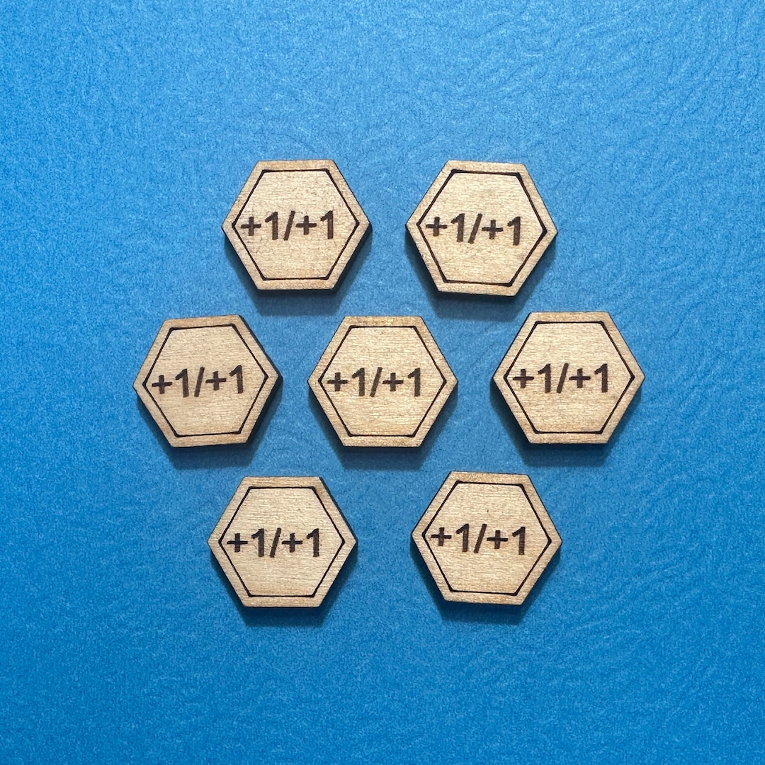 MTG +1/+1 - Magic the Gathering Counters - Custom Wood Laser Cut ...