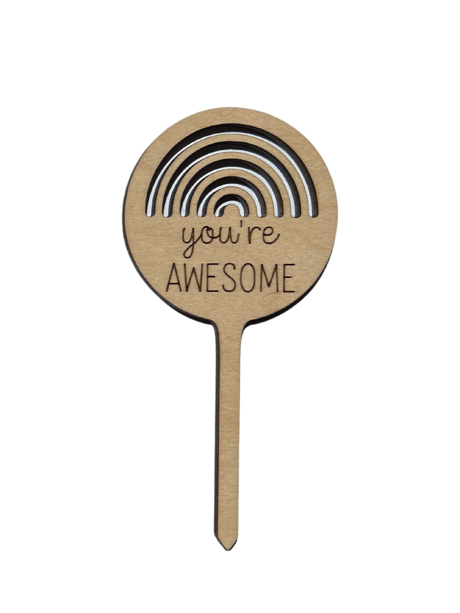 Thank You / Happy Birthday / Party Favors / Plant Stakes Wooden ...