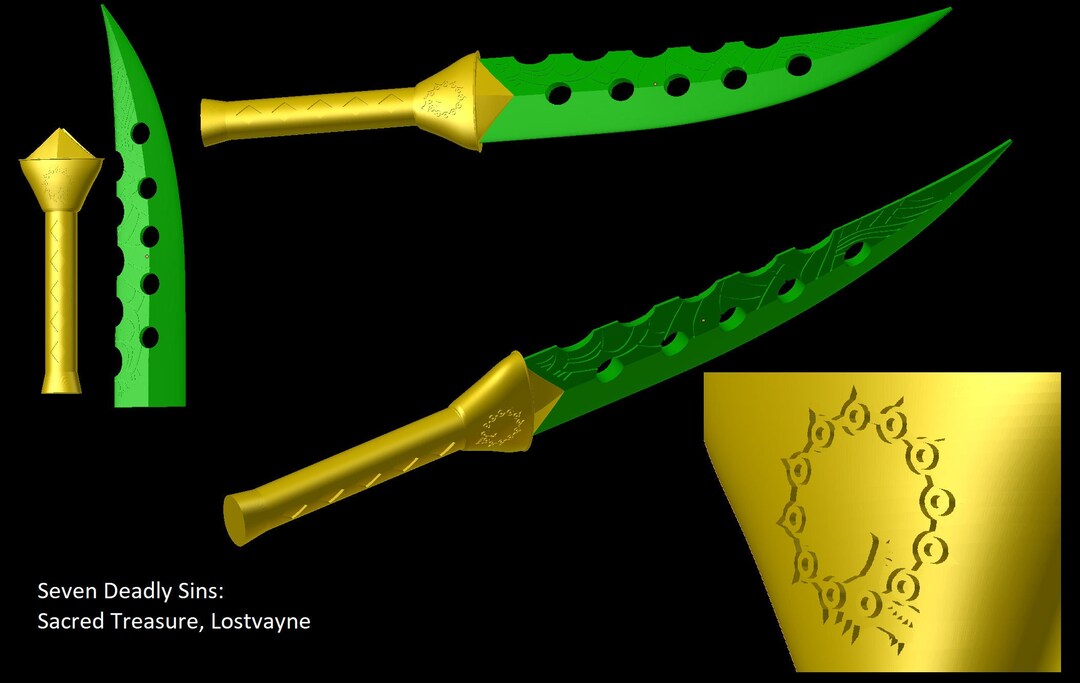 Sacred Treasure Lostvayne 3d Model Ready to Print Seven Deadly Sins - Etsy