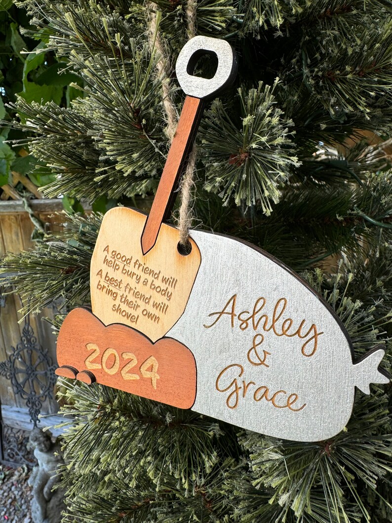 Funny Christmas Ornament SVG | Friend Shovel Gift (digital File) - Etsy